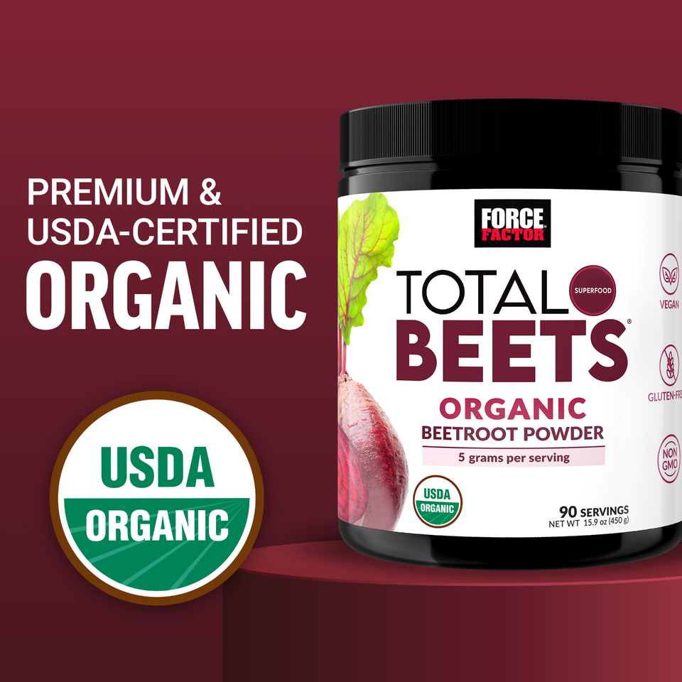 Force Factor Total Beets Organic Beetroot Powder Superfood Non-GMO ...