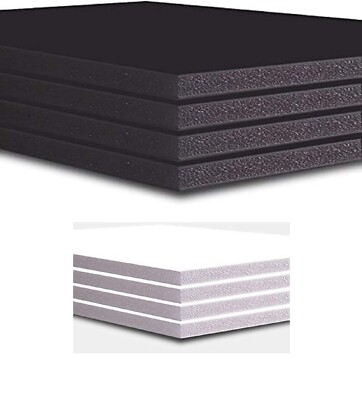 A1 A2 A3 A4 A5 A6 A0 Foam Board 5MM,White, Black 5 Sheets, Premium ...