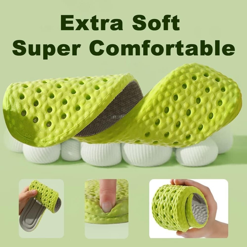 Shoe Insoles Memory Foam Arch Support Inserts Soft Shock Absorption Men ...