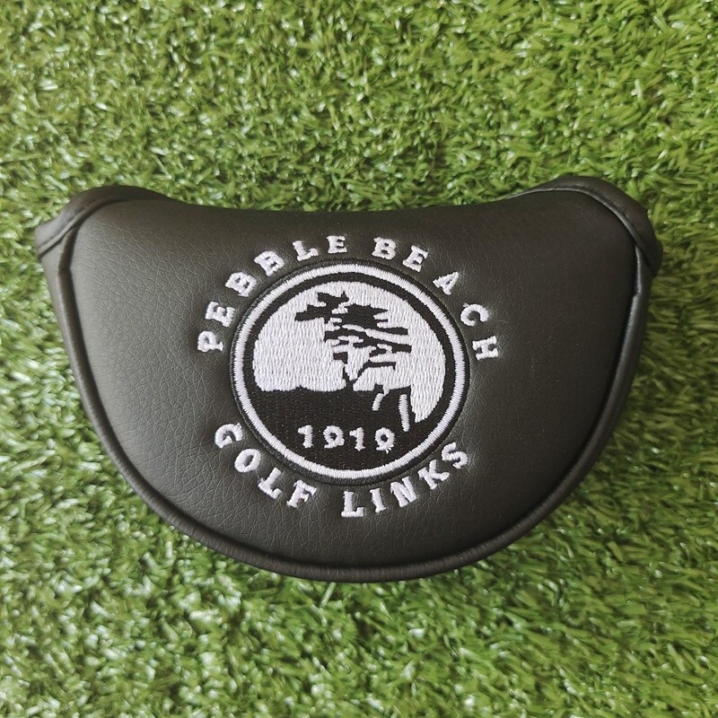Black Pebble Beach Golf Small Mallet Putter Head Cover for Center Shaft ...
