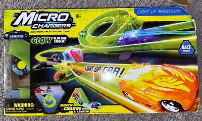 Micro Chargers Electronic Micro Racing Car Light Up Speedway Quick ...