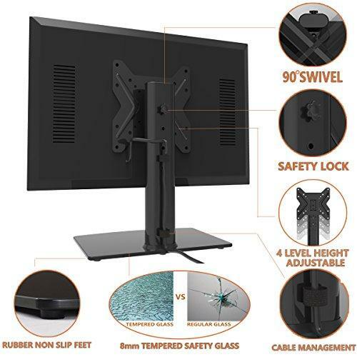 Hemudu Universal Swivel TV Stand/Base Table Top TV Stand for 21 to 43 ...