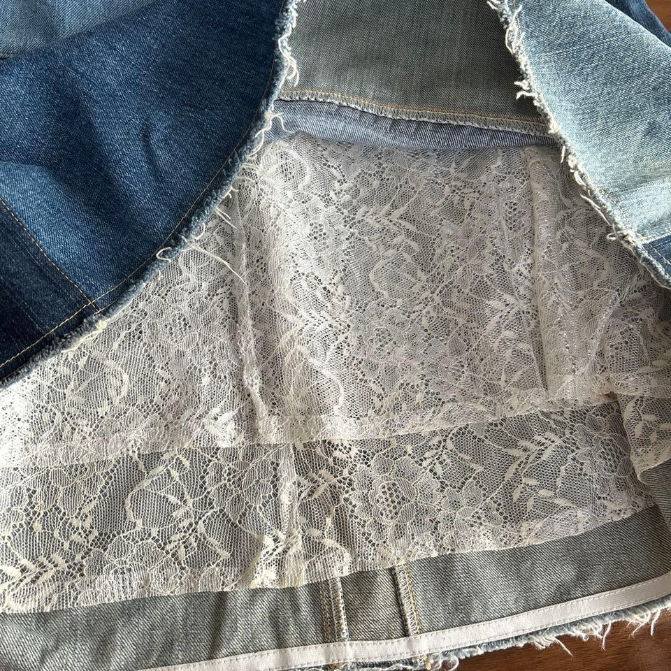 Junya Watanabe Denim Random Patch Dress Blue Mid-Length Designer from Japan Used | eBay