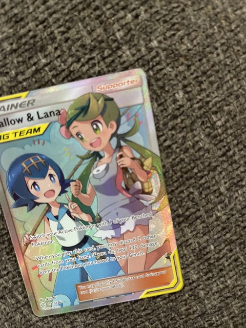 Pokémon TCG Mallow & Lana Sun & Moon - Cosmic Eclipse 231/236 Holo Full ...