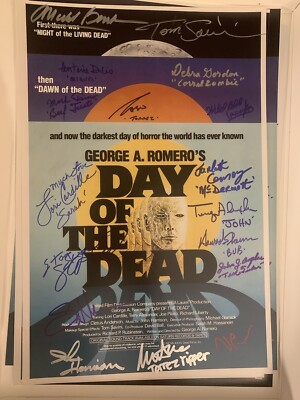 DAY OF THE DEAD George Romero Signed Photo Poster By 17 Tom Savini | eBay