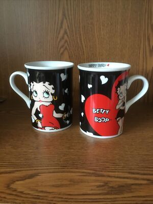 Betty Boop Mugs Starline Set of 2 MINT | eBay