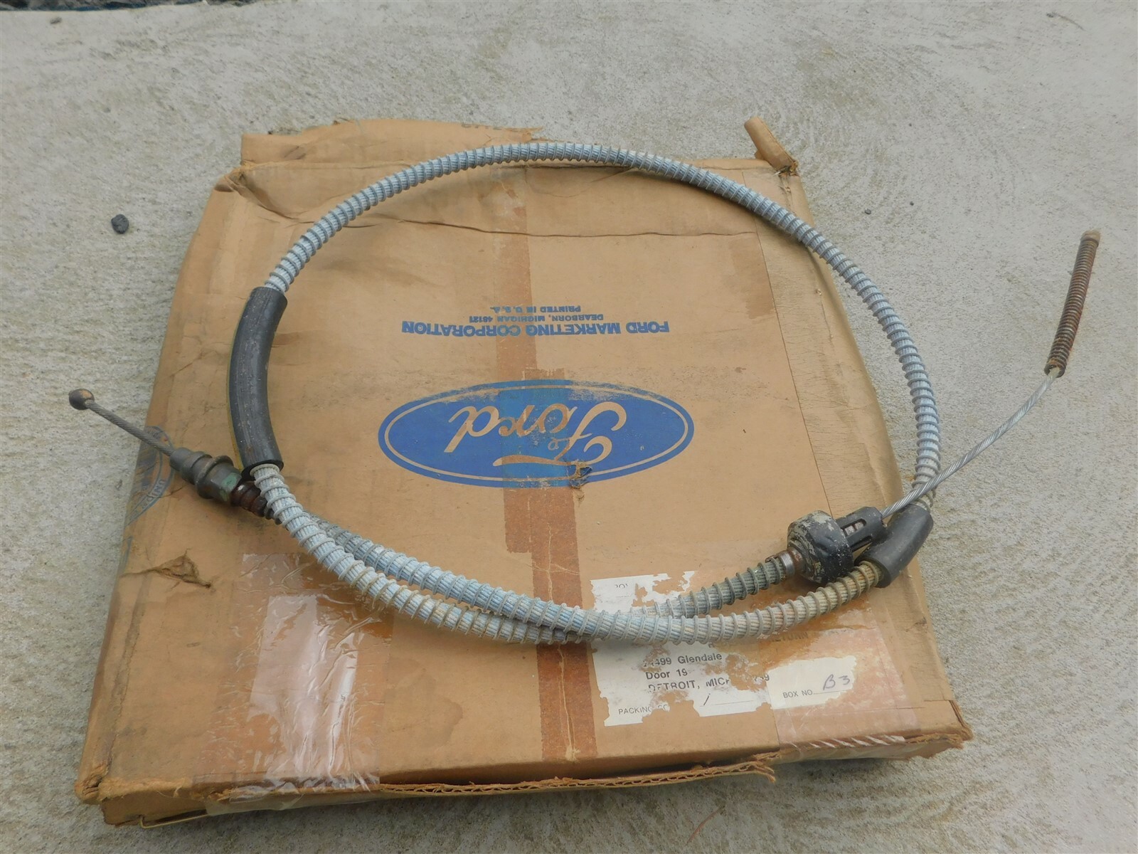 NOS 1967 FORD F100 F-100 2 WHEEL DRIVE LH REAR PARKING BRAKE CABLE C7TZ ...