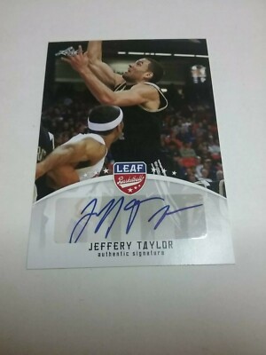 Jeffrey Taylor 2012 Leaf Basketball Autographed RC #BA-JT2 | eBay