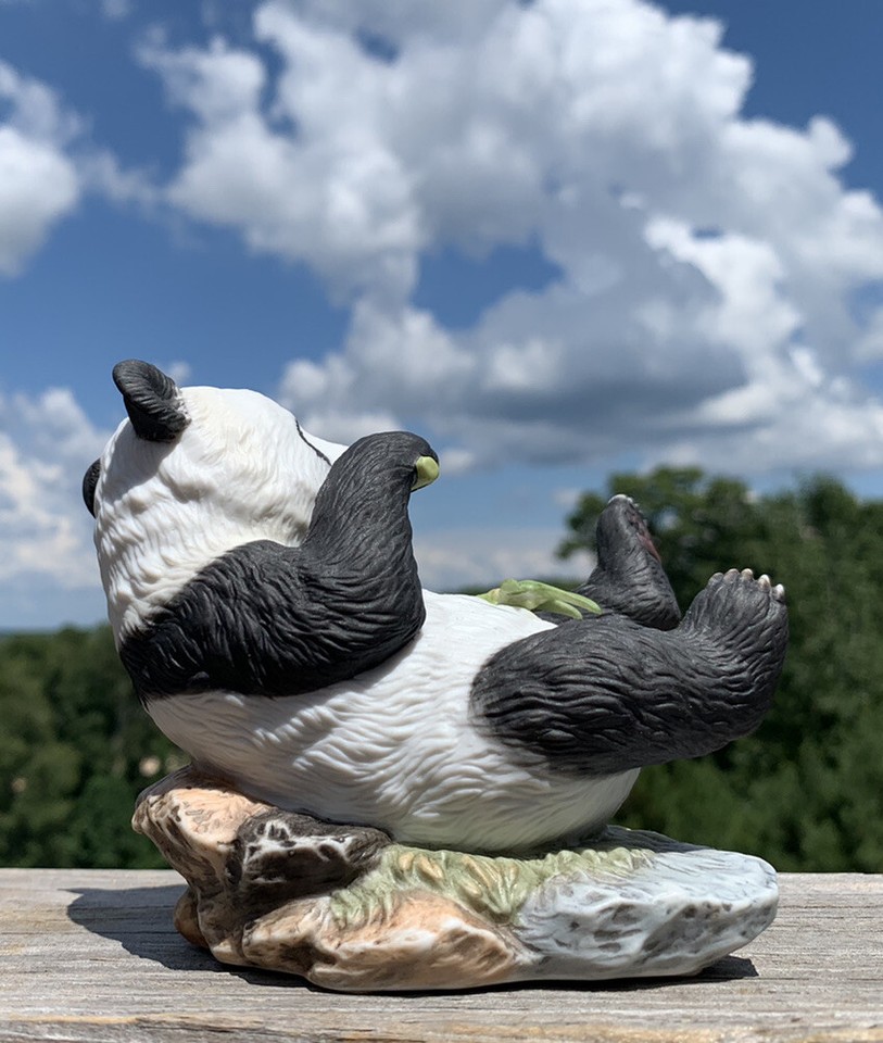 Vintage Maruri Precious Panda Lazy Lunch Figure 1992 Porcelain Design ...