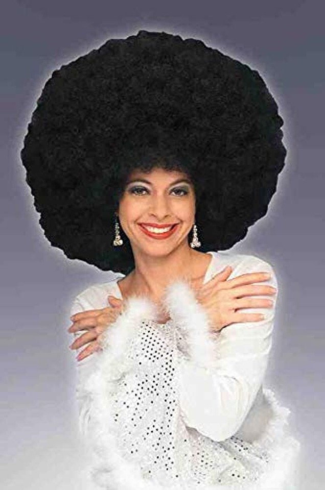 Super Afro Wig Black Deluxe BIG Jumbo oversize 70s disco party hair ...