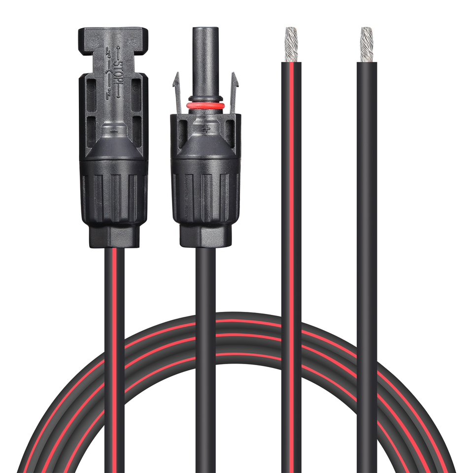 Solar Cable 5-50ft 2x12/10AWG, MC4 Connectors on One/Both Ends,for ...