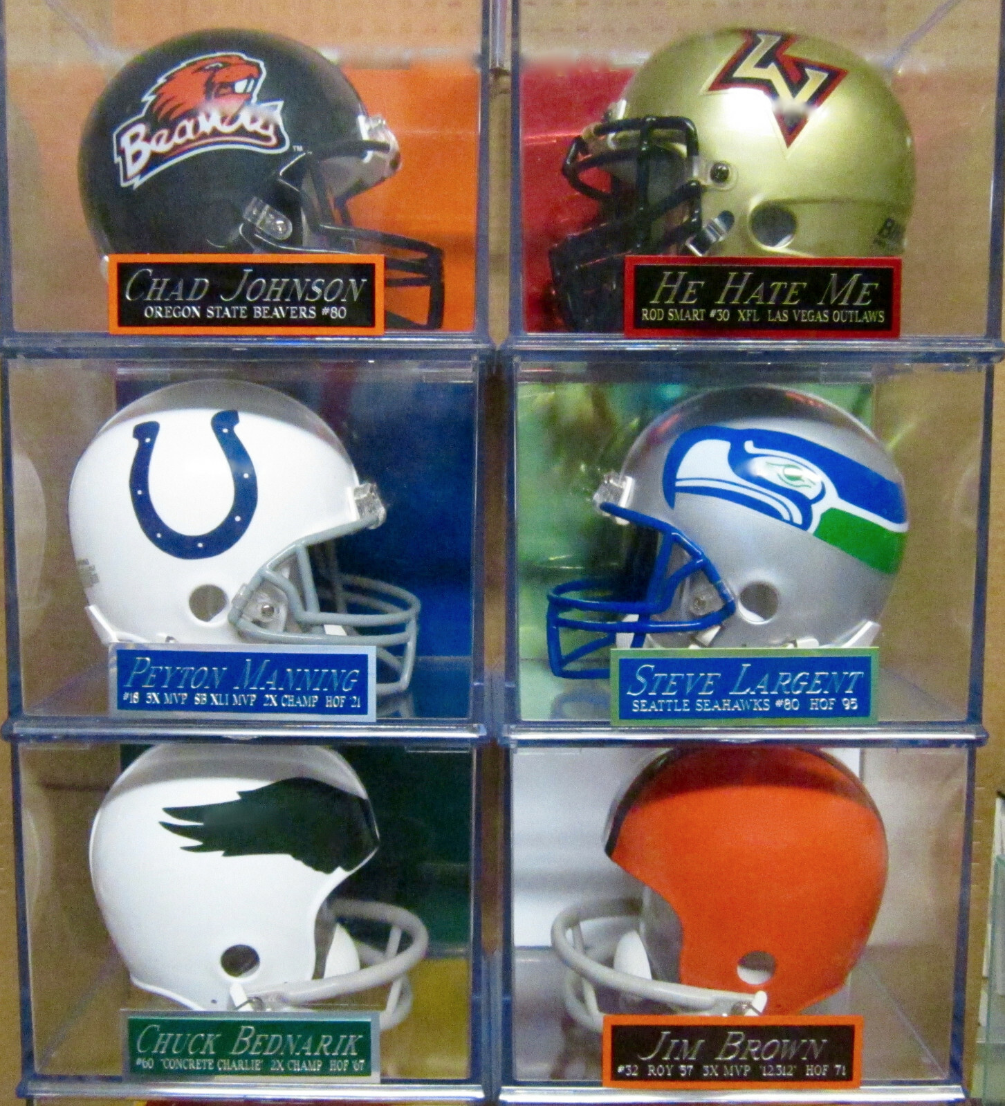 BRUCE SMITH VIRGINIA TECH NAMEPLATE FO AUTOGRAPHED Signed HELMET-JERSEY ...