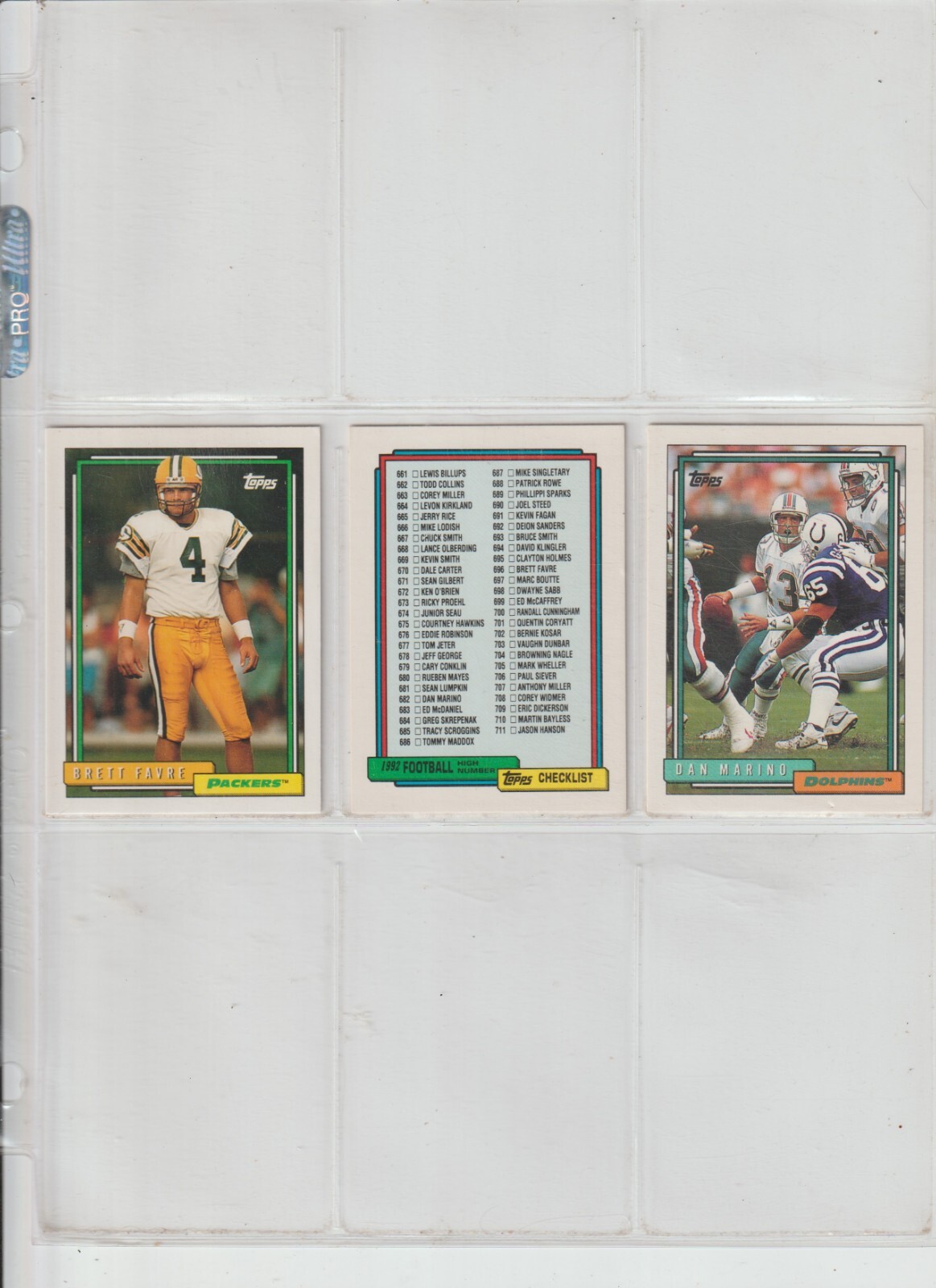 1992 TOPPS FOOTBALL HIGH NUMBERS COMPLETE 100-CARD SET W/B.FAVRE ...