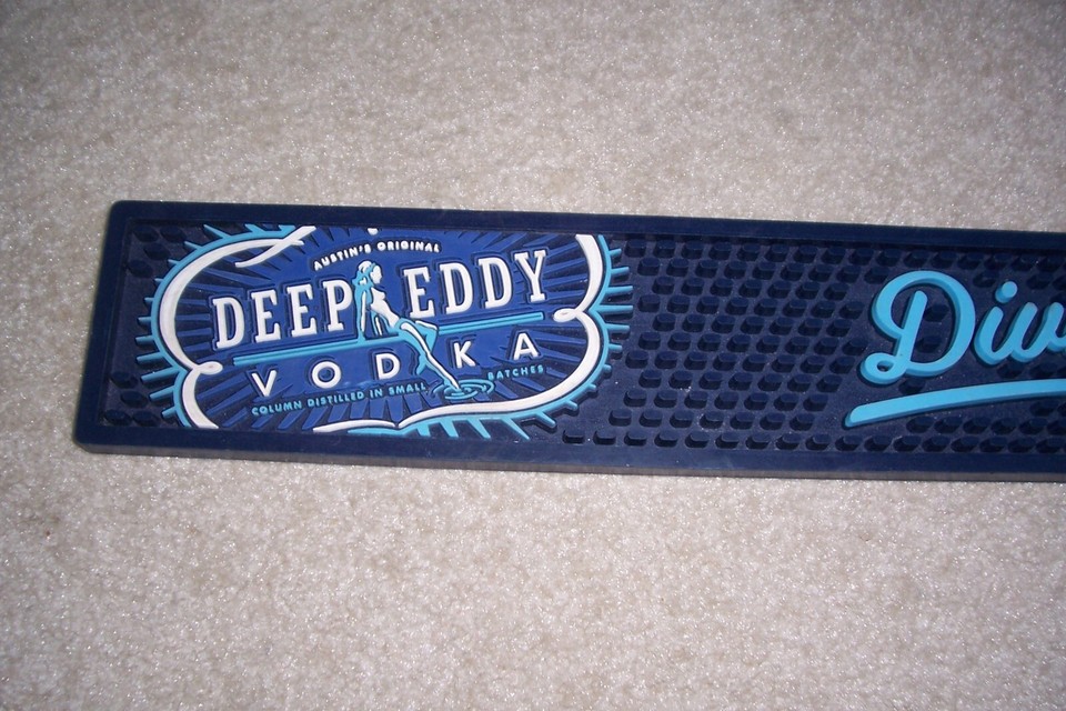 Deep Eddy Vodka Dive In Bar Rail Mat Rubber Spill Drip Mat 23 1/4 X 3 5 ...