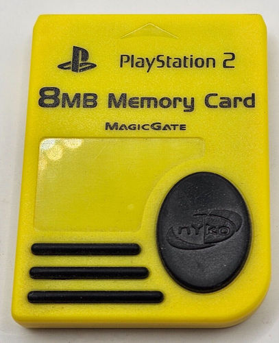 Official Sony PlayStation 2 PS2 8MB Magic Gate Nyko Memory Card Yellow ...