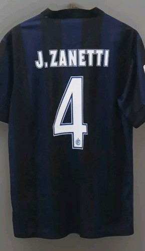 Inter Milan Jersey Rare Authentic Home Zanetti Medium | eBay