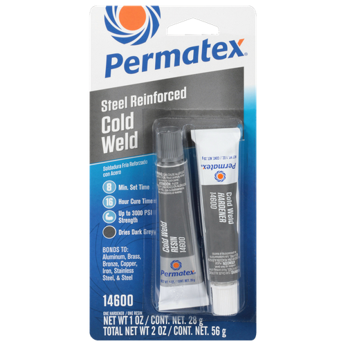 Permatex Steel Reinforced Cold Weld Epoxy Resin Hardener Filler ...