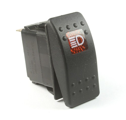 Carling Illuminated Headlight Rocker Switch, SPST, V1D1, Orange Lens ...