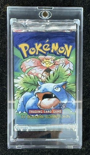 Pokemon TCG Shadowless Base set Booster Pack (Venusaur Artwork) VINTAGE ...