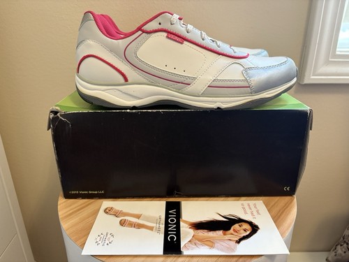 Vionic Orthaheel Technology White Pink Grey Sneakers ZEN 43ZEN Size 11 ...