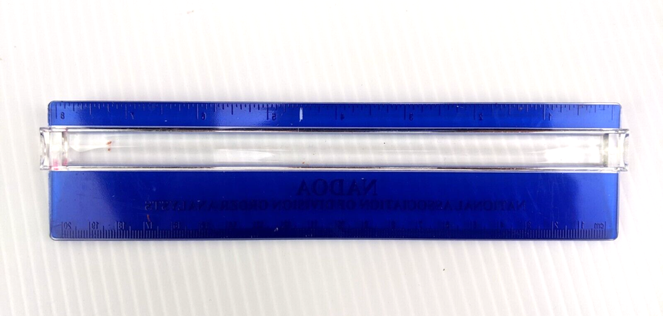 Vintage NADOA Advertising Ruler Magnifying Strip Acrylic Division Order ...