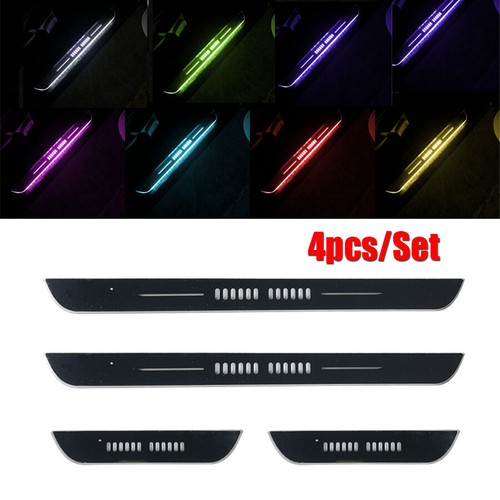 4pcs/Set Car LED RGB Flowing Pedal Lights Door Sill Pathway Welcome ...