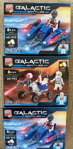 NIB Block Tech Set 3 Galactic Battles & Figures-180 PCs-Space & Surface ...