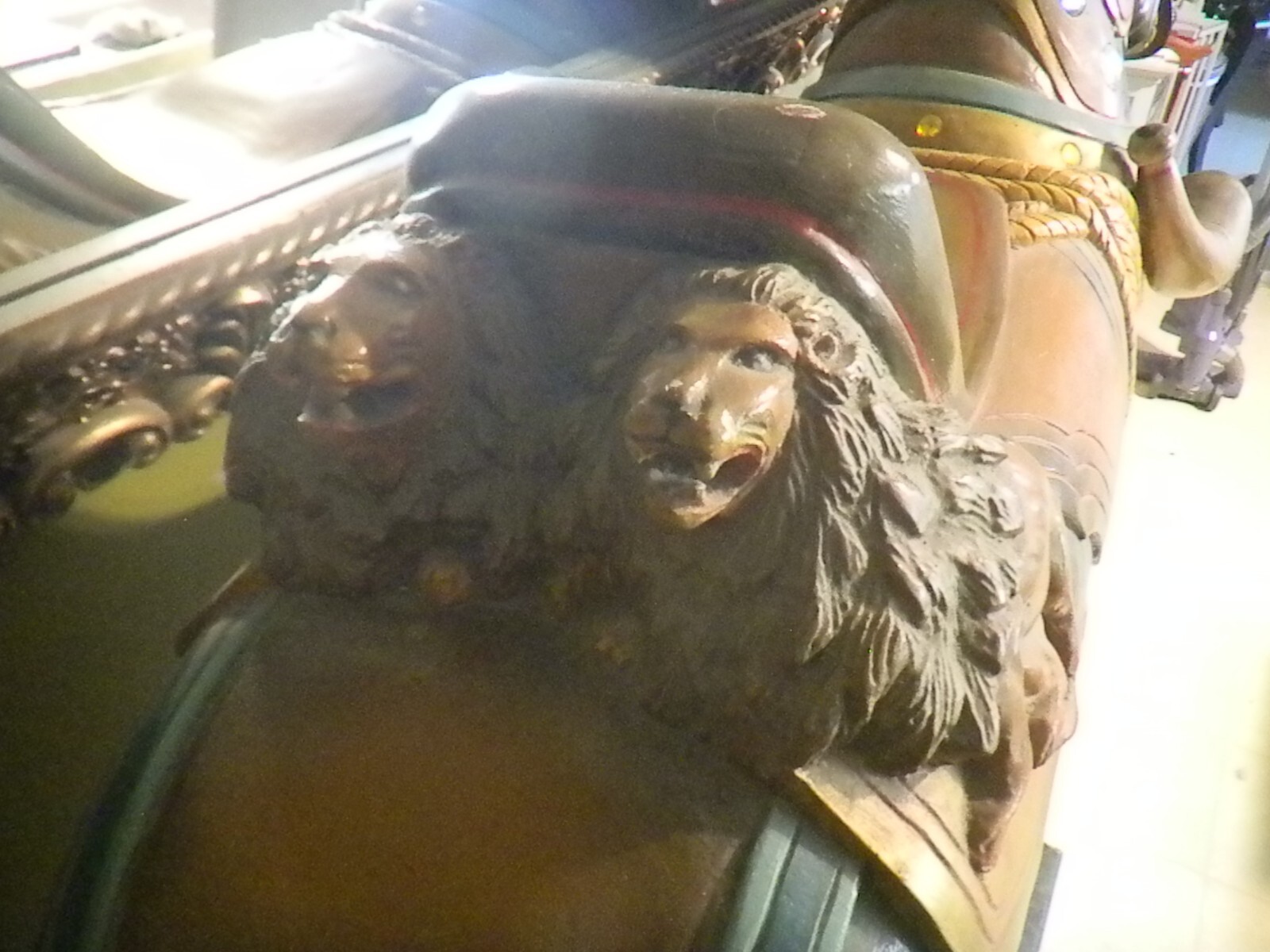 Full Size Looff Style Wooden Medieval Armored Jumper Carousel Horse | eBay