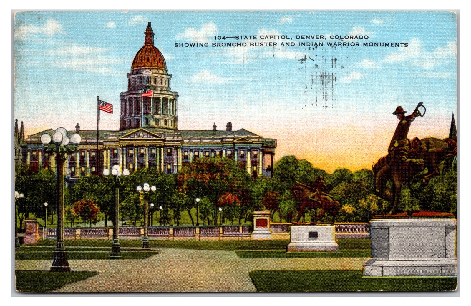 Vintage 1930s- State Capitol Building, Denver Colorado Postcard (Posted ...