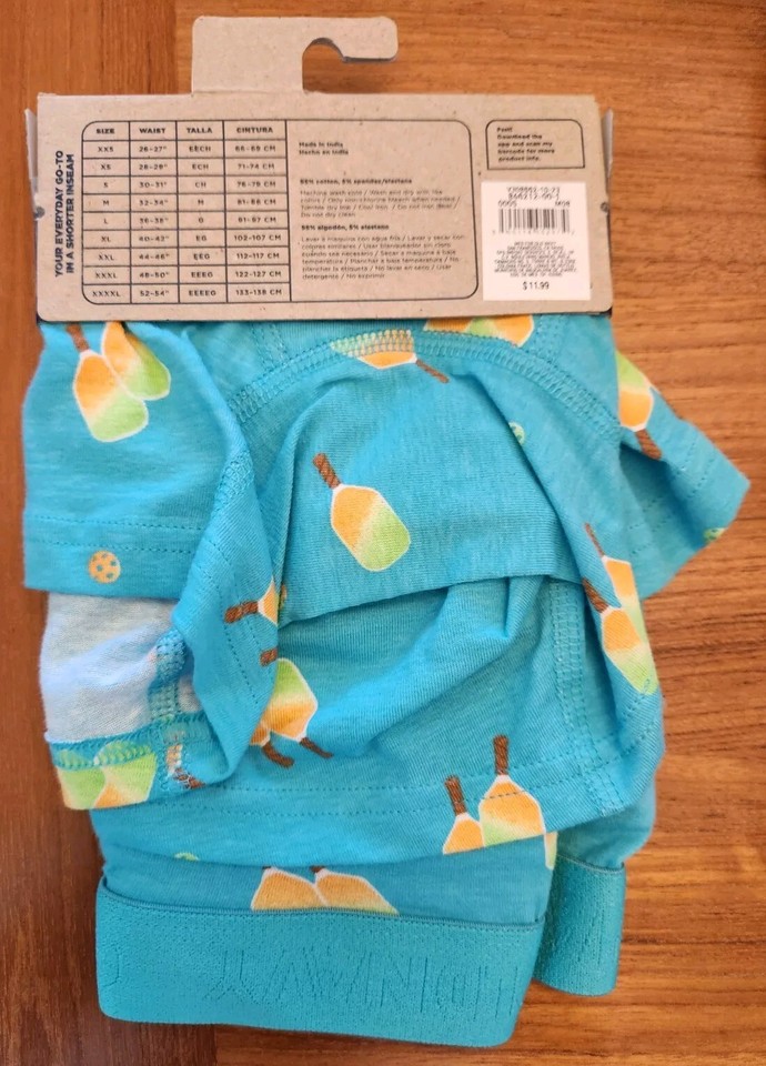 Old Navy Men's XXL Boxer Briefs PICKLEBALL Turquoise Underwear 4.5 ...