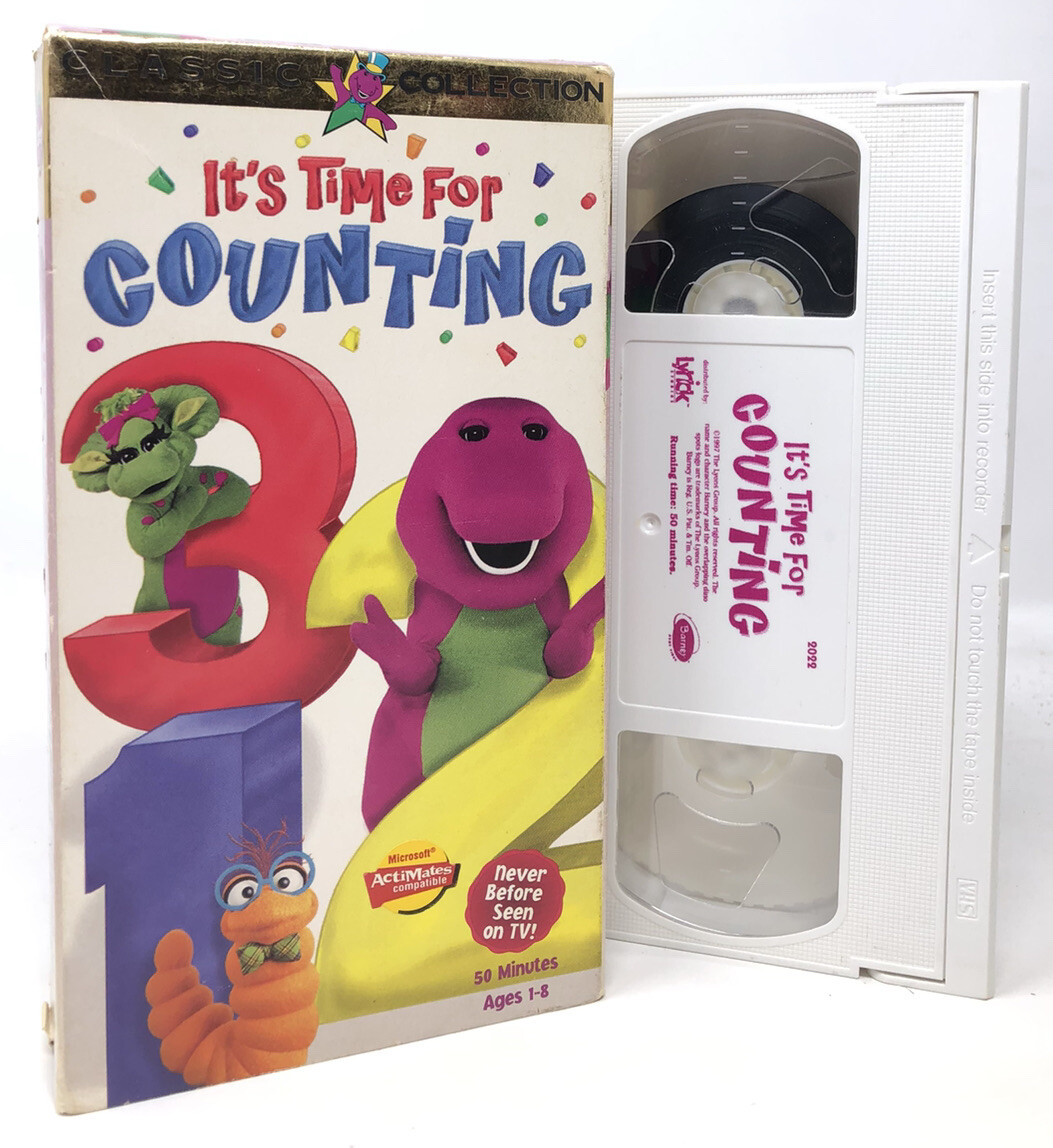 BARNEY: IT'S TIME FOR COUNTING - CLASSIC COLLECTION VHS VIDEO, LEARNING ...