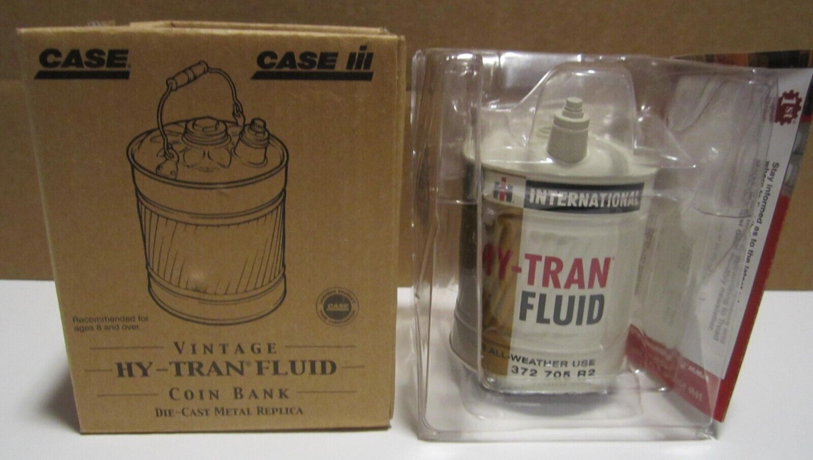 CASE IH VINTAGE HY-TRAN FLUID COIN BANK Die-Cast Metal Replica by First ...