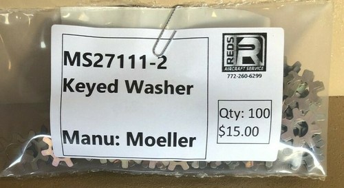 MS27111-2 Keyed Washer, New (Bag of 100) | eBay