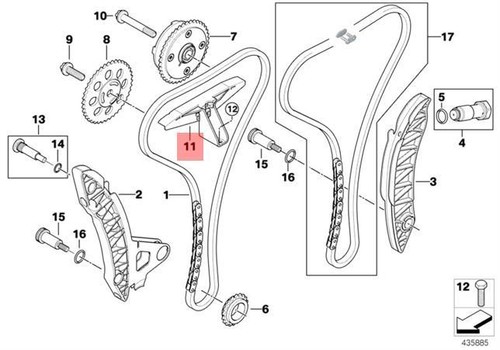 Genuine BMW R55 R55N R56 R56N R57 R58 Timing Chain Guide Rail OEM ...