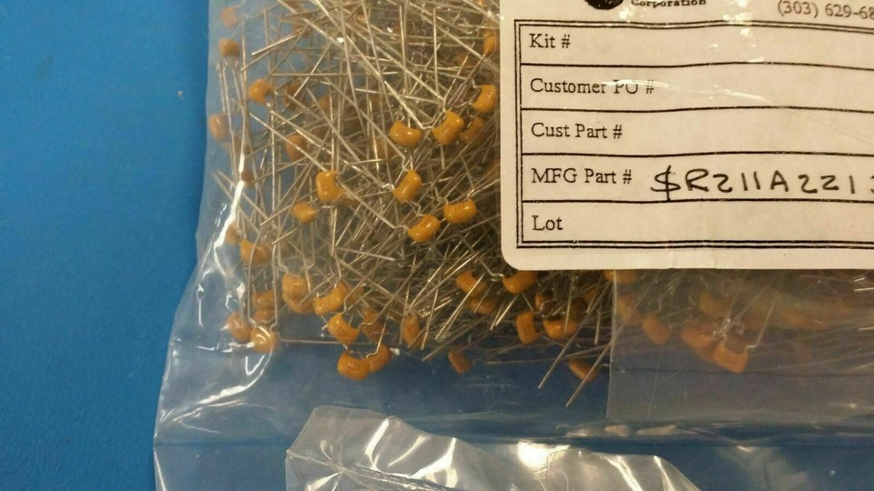 (25 PCS) SR211A221JAA AVX Cap Ceramic 220pF 100V C0G 5% Radial 5.08mm ...