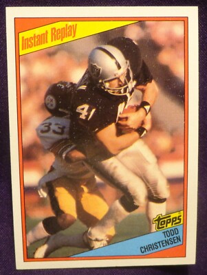 1984 Topps Football Card #106 Todd Christensen Replay - Raiders - BYU ...