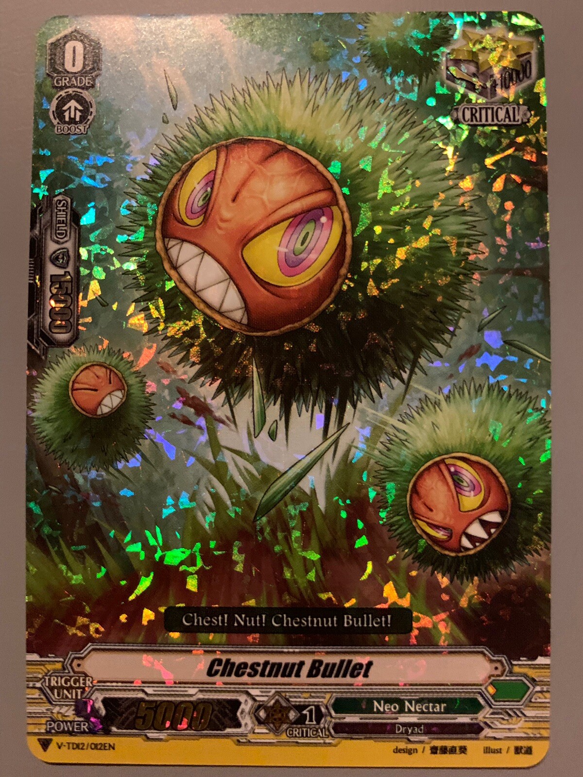 CARDFIGHT VANGUARD CHESTNUT BULLET (NEO NECTAR) V-TD12/012EN RRR FOIL ...