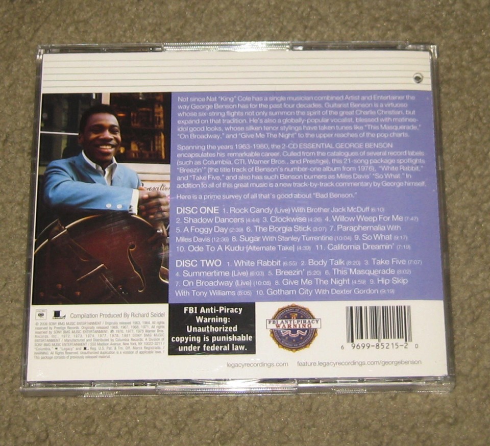 George Benson - The Essential George Benson (CD, 2006, 2 Discs ...