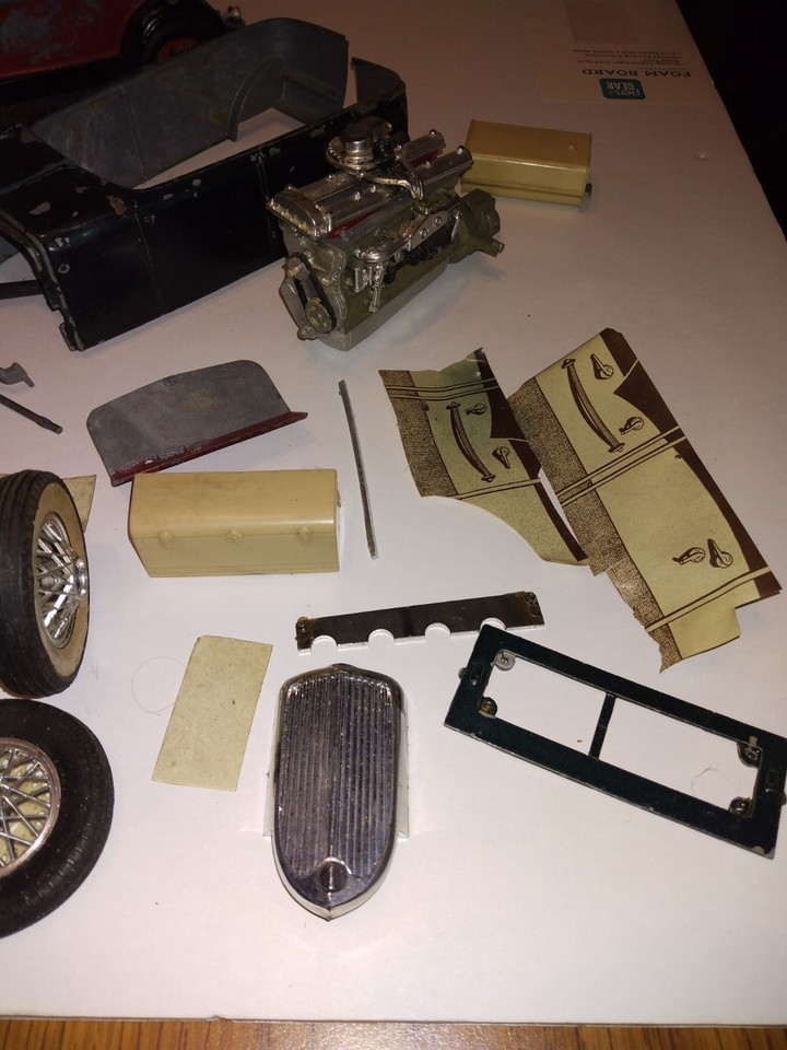 2 Vintage Hubley Metal Model Parts cars Ford A's + Dussenberg parts ...