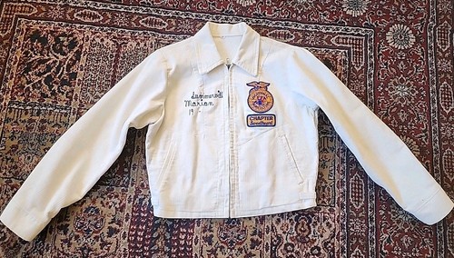 Vintage 80s FFA White Corduroy Chapter Sweetheart Jacket Size Medium | eBay