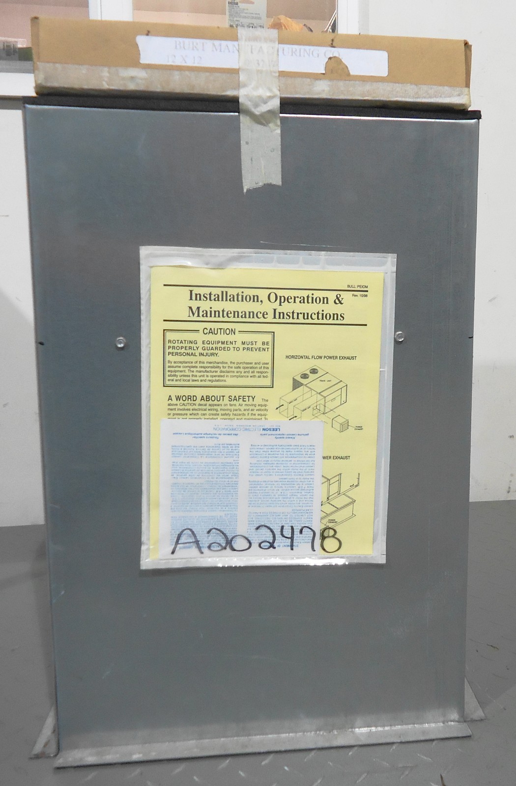 ThyCurb TPE 1200-3 Power Exhaust w/ Leeson 1/3 HP Motor & Crowly Fan | eBay