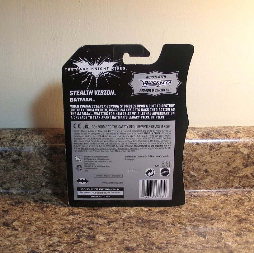 2011 Mattel DC Batman The Dark Knight Rises Stealth Vision Action ...
