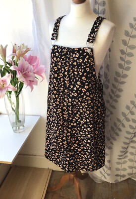 Animal Print Cord Pinafore Dress TU Size 14 Excellent Condition | eBay
