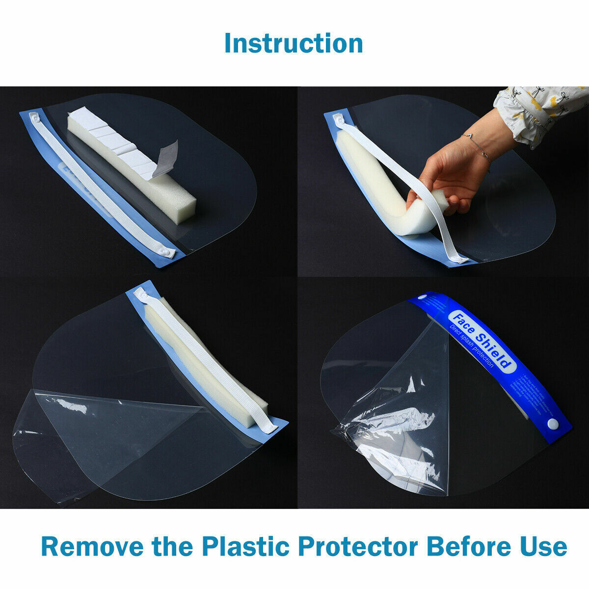 Full Face Covering Anti-fog Safety face Shield Tool Mask Clear Eye ...
