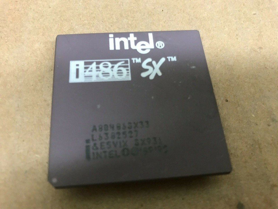 Intel Pentium 486SX/33MHz SX A80486SX-33 SX931 L6501325 CPU Vintage | eBay