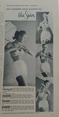 1956 women's Blue Swan Suspants garter panty girdle hosiery vintage ...
