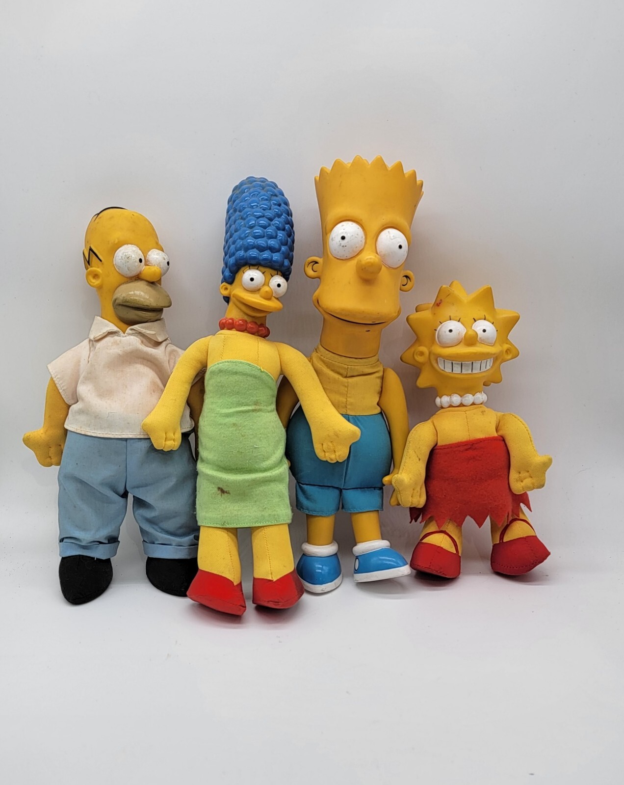 Vintage The Simpsons Family Dolls Toys 1990 Homer - Bart - Marge - Lisa ...