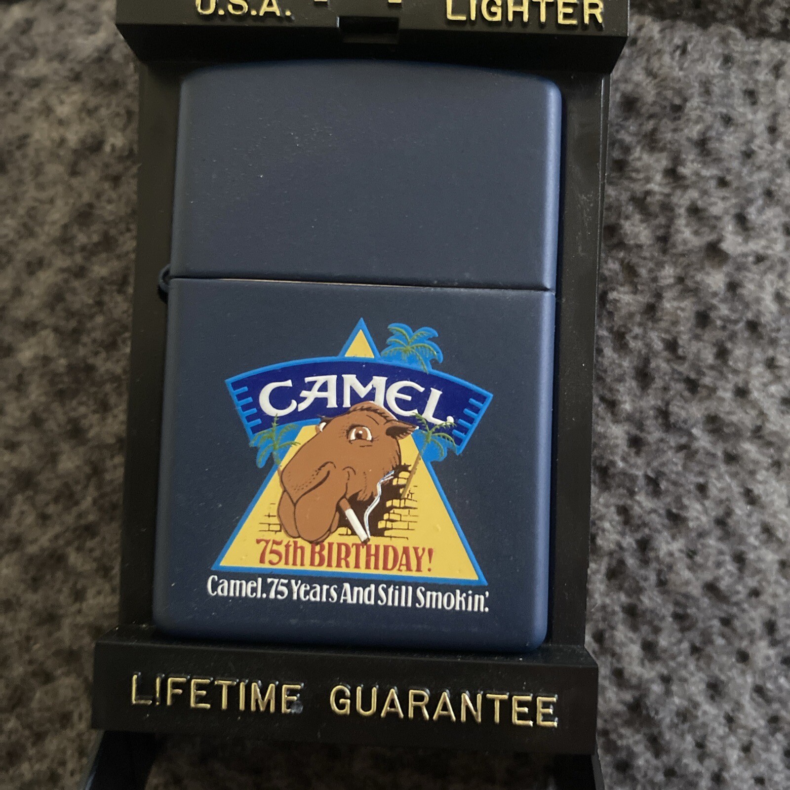 1996 Camel ‘75th Anniversary Blue Matte’ Zippo Sealed With Case | eBay