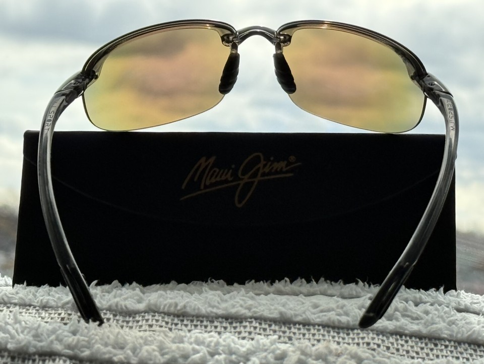 Maui Jim Ho'okipa MJ 407 11 Smoke Grey Frame + Blue Hawaii Polarized ...