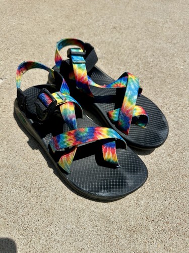 Chacos Rainbow Tie Dye Z1 Ecotread Sandals Women’s Size 8 Black Bottom ...
